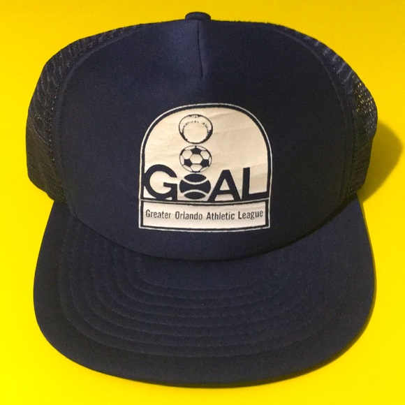 Vintage | Accessories | Vintage Goal Athletic Adjustable Mesh Trucker ...